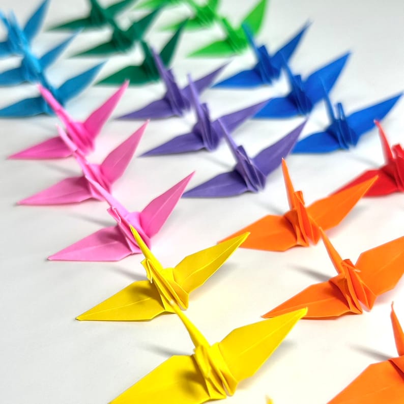 100 1.6,3,6 Origami Paper Cranes, Wedding Decoration Tsuru, 1 Event and ...