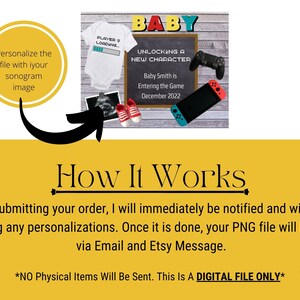 Pregnancy Announcement Mockup| Baby Announcement | Video Game Pregnancy ...