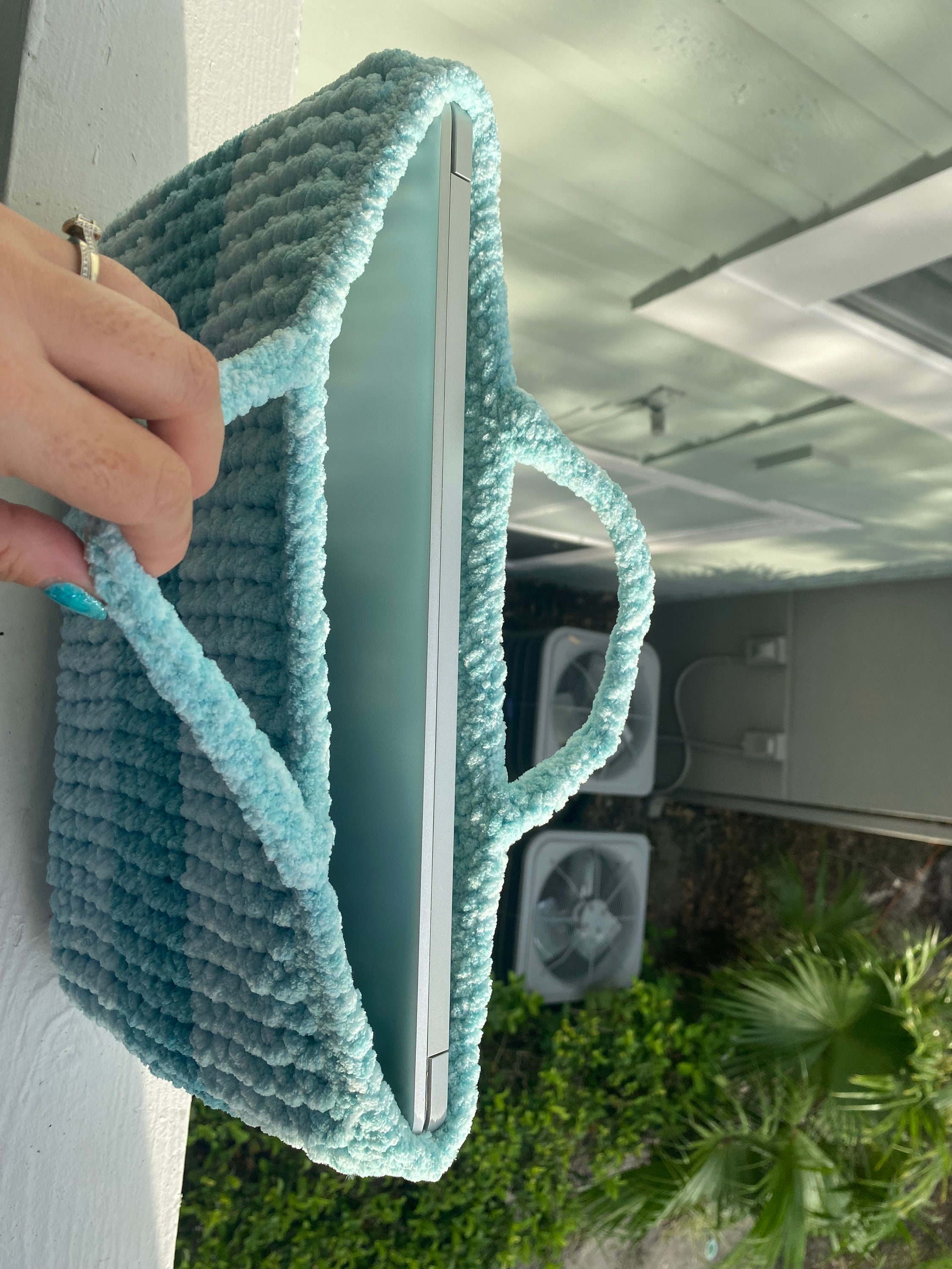 Thick Crochet Laptop Bag 15.5 Inch - Etsy