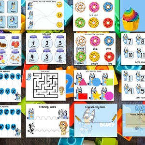 Bluey Busy Book, Printable Toddler - Etsy Canada