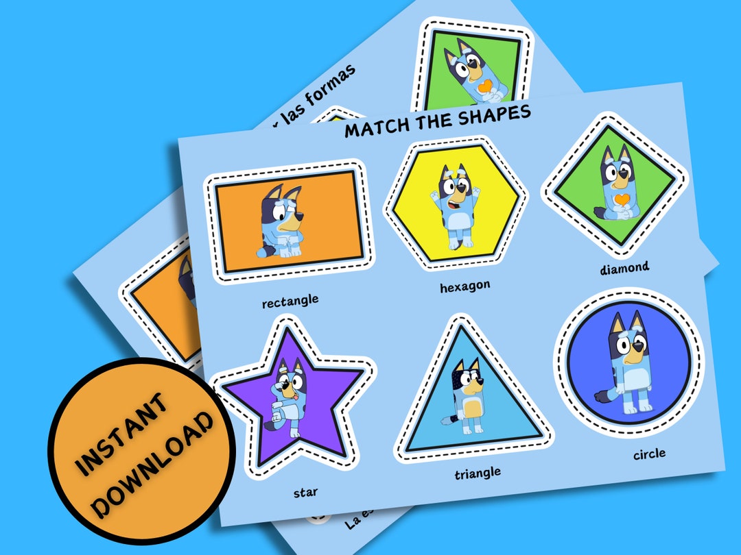 Shapes Matching Busy Book Printables Bilingual Fun for Kids - Etsy