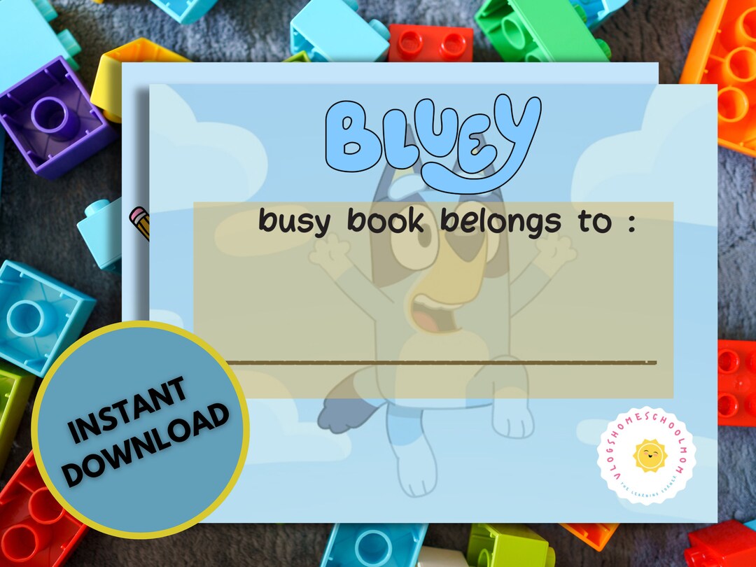 Bluey Busy Book, Printable Toddler - Etsy Canada