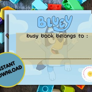 Bluey Busy Book, Printable Toddler - Etsy Canada