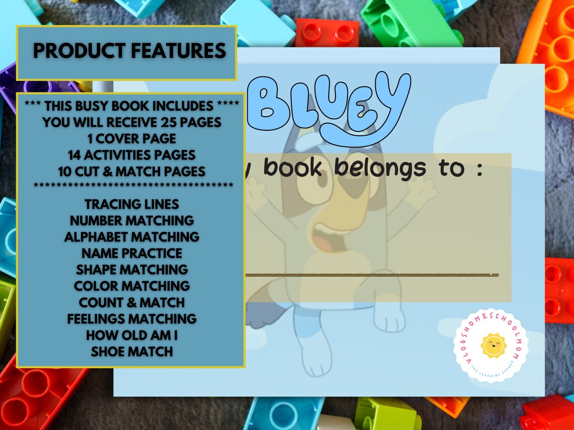 Bluey Busy Book, Printable Toddler - Etsy Canada