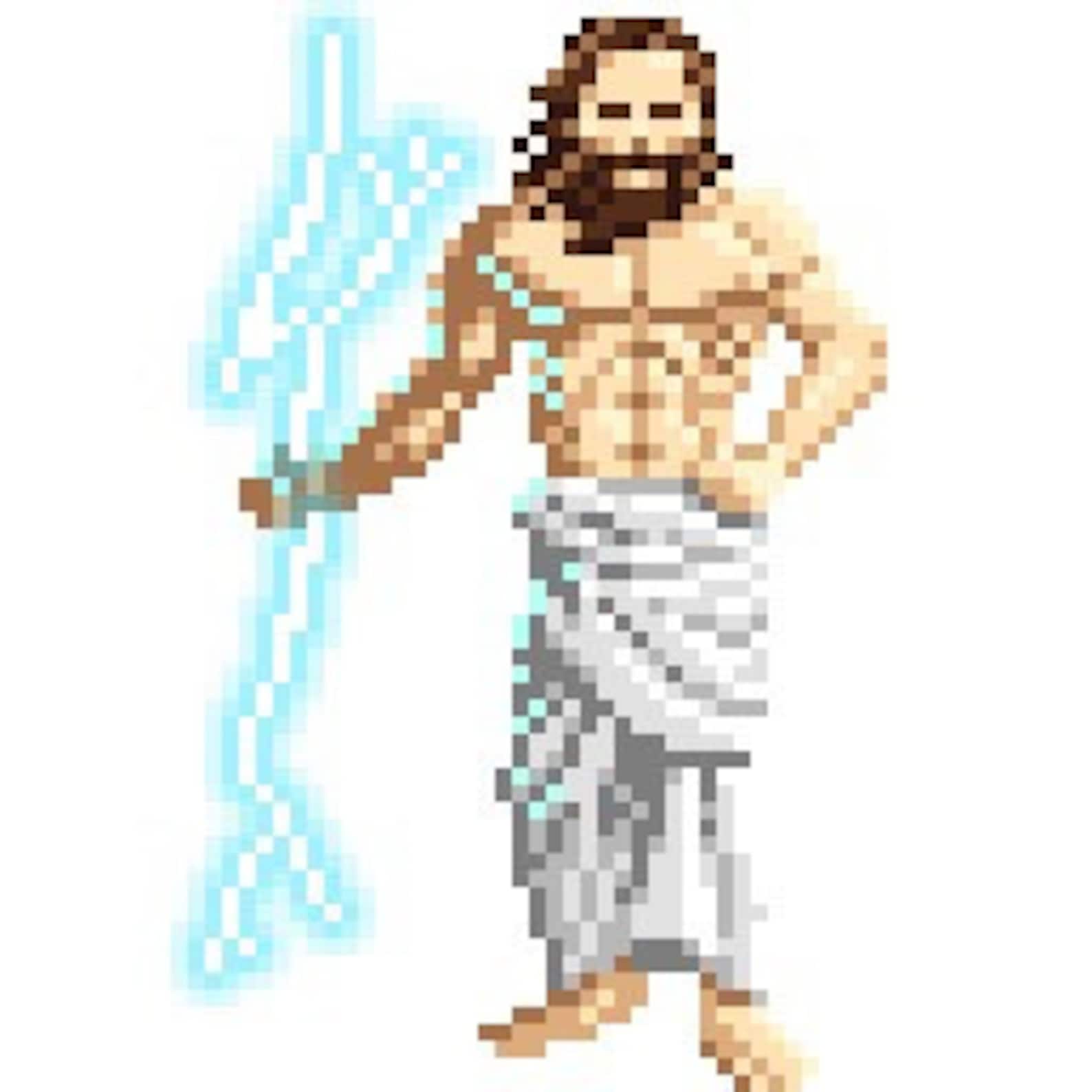Pixel Art Griechische Mythologie Zeus Unisex Shirt - Etsy.de