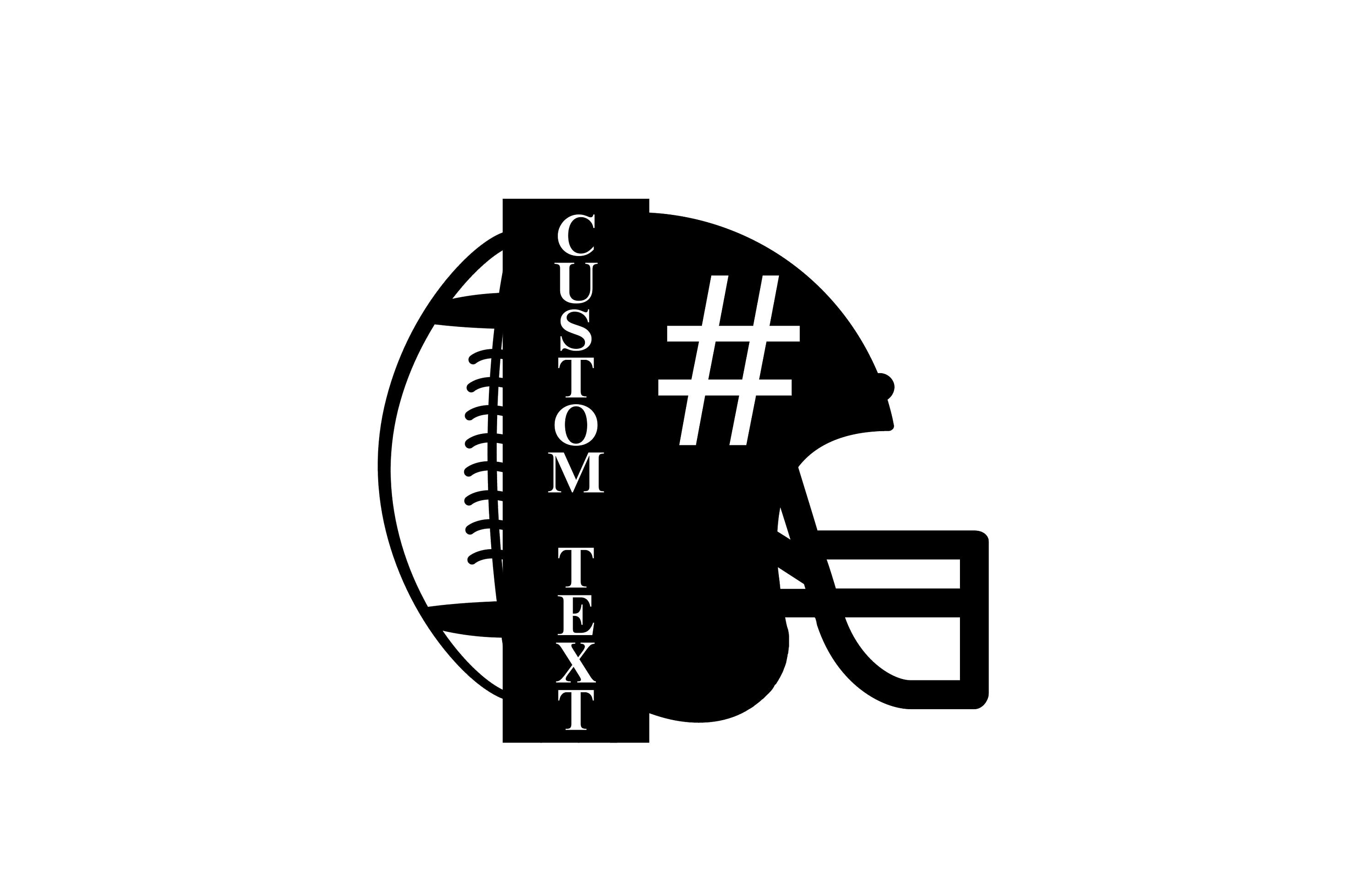 Custom Football Metal Sign, Football Wall Decor, Football Helmet Sign ...