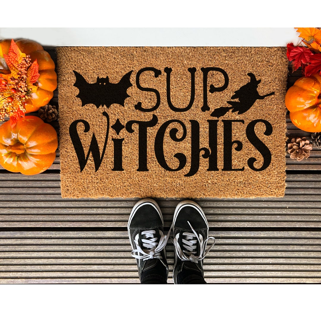 Sup Witches Halloween Door Mat, Witch Outdoor Mat, Holiday Home Decor ...