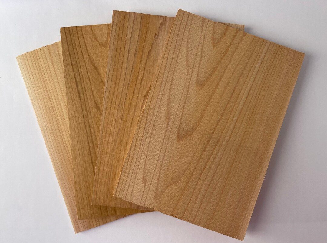 Natural Wood Cedarwood Planks Plaques - Set of 4 Modelling Crafting ...