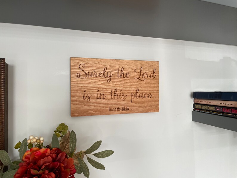 Farmhouse Bible Verse Sign surely the Lord is in This Place Rustic ...
