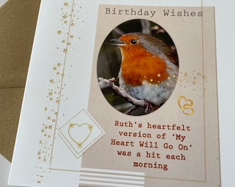 Cute 'happy Birthday to You' Robin Card. Great Robin Greetings Card for ...