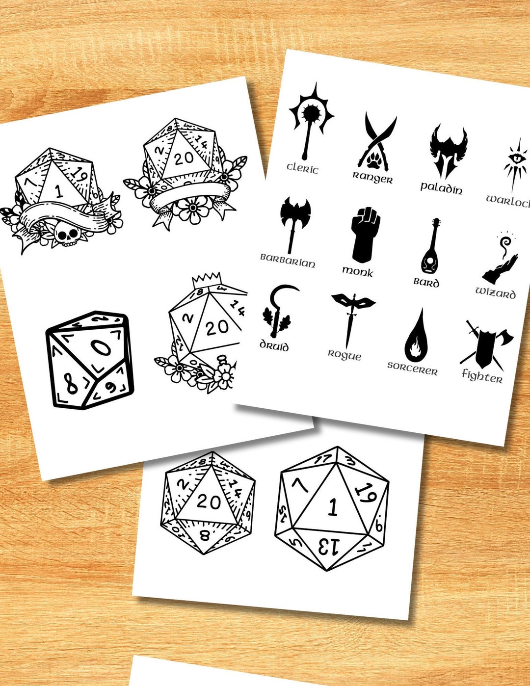 DND Class Icons and More Svg/png/jpg Instant Digital - Etsy UK