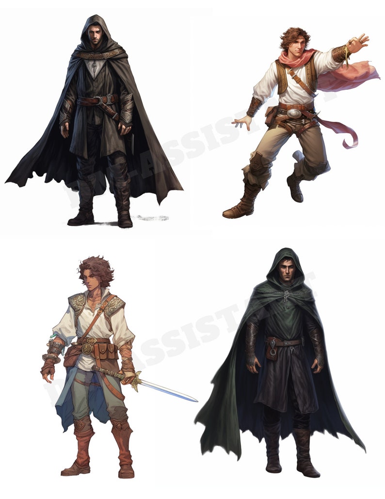 Fantasy D&D Hero Character Art Dungeons and Dragons RPG - Etsy