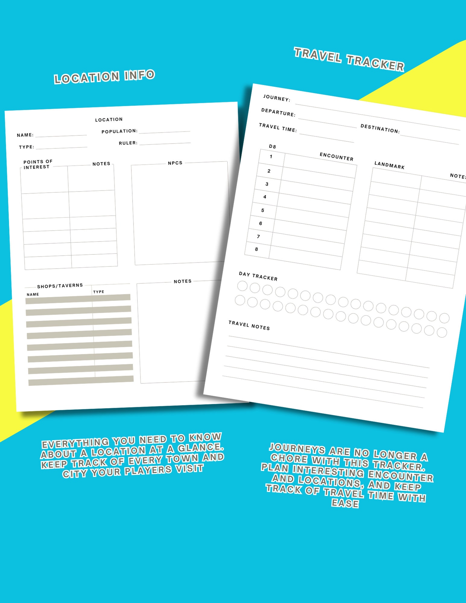 Ultimate DM Bundle - 10 Unique Templates - Dungeons and Dragons GM ...