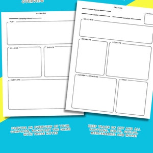 RPG Worldbuilding Bundle - 12 Unique Templates - Dungeons and Dragons ...