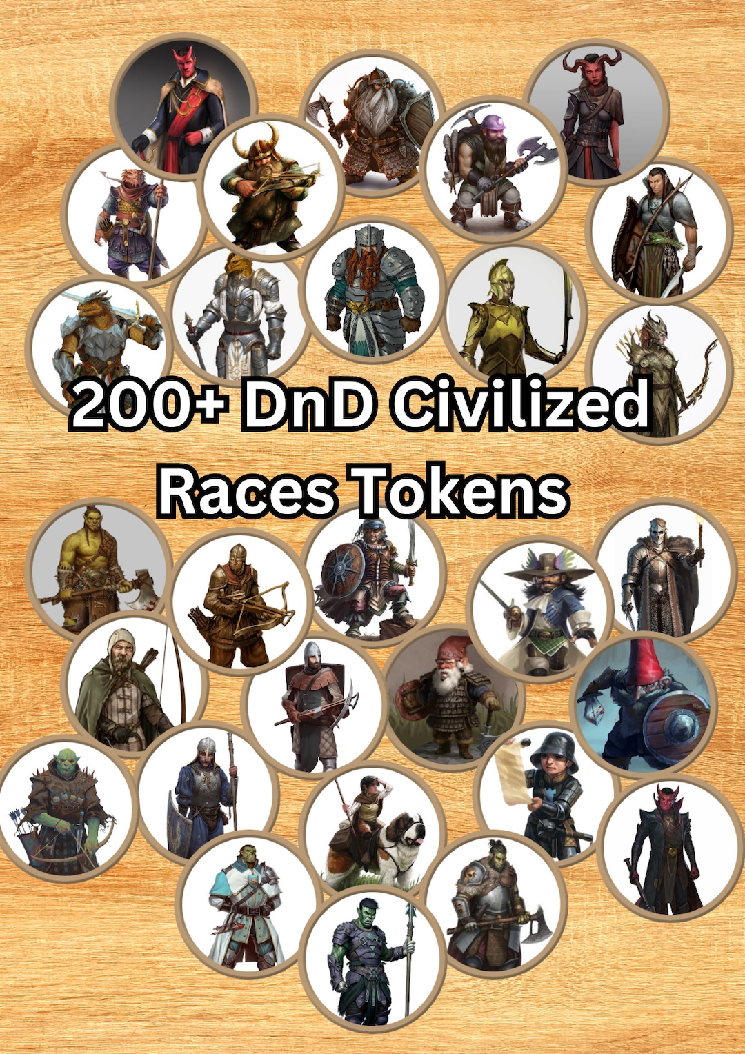 Dnd Tokens: 200+ Printable Civilized Races (PNG) - Etsy