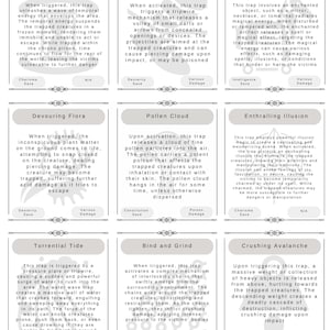 D&D Bundle: 50+ Premium Printable Trap Cards for Dungeons and Dragons ...