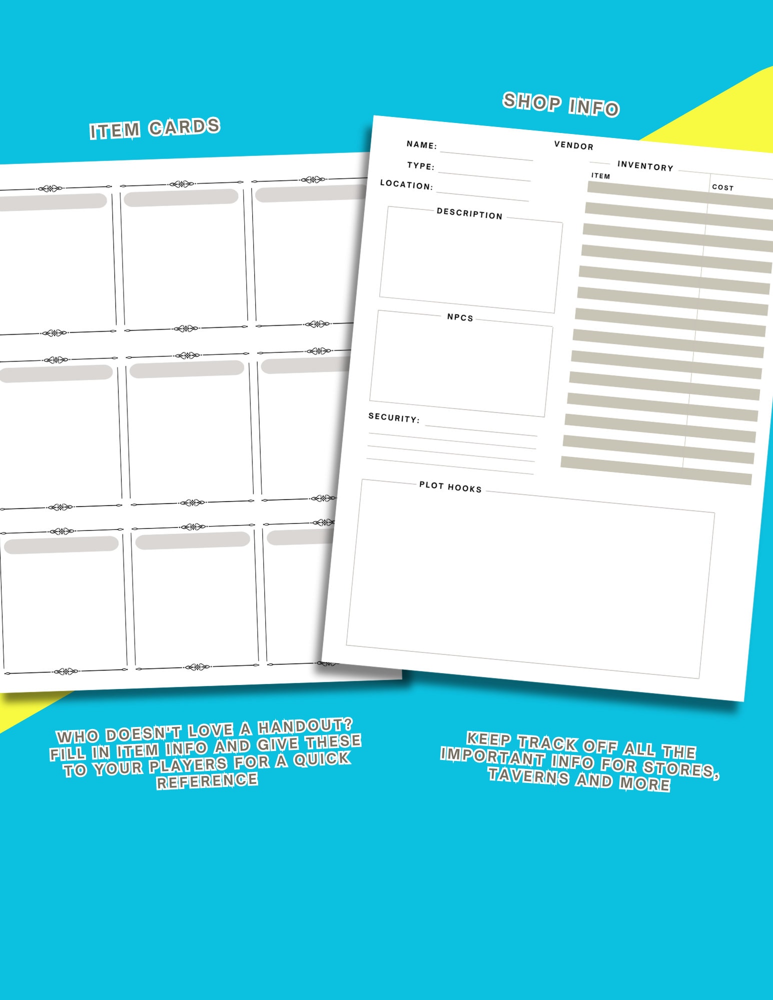 Ultimate DM Bundle - 10 Unique Templates - Dungeons and Dragons GM ...