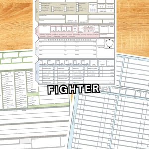 Dnd 5e Custom Character Sheets: All 12 Classes (digital Download) - Etsy