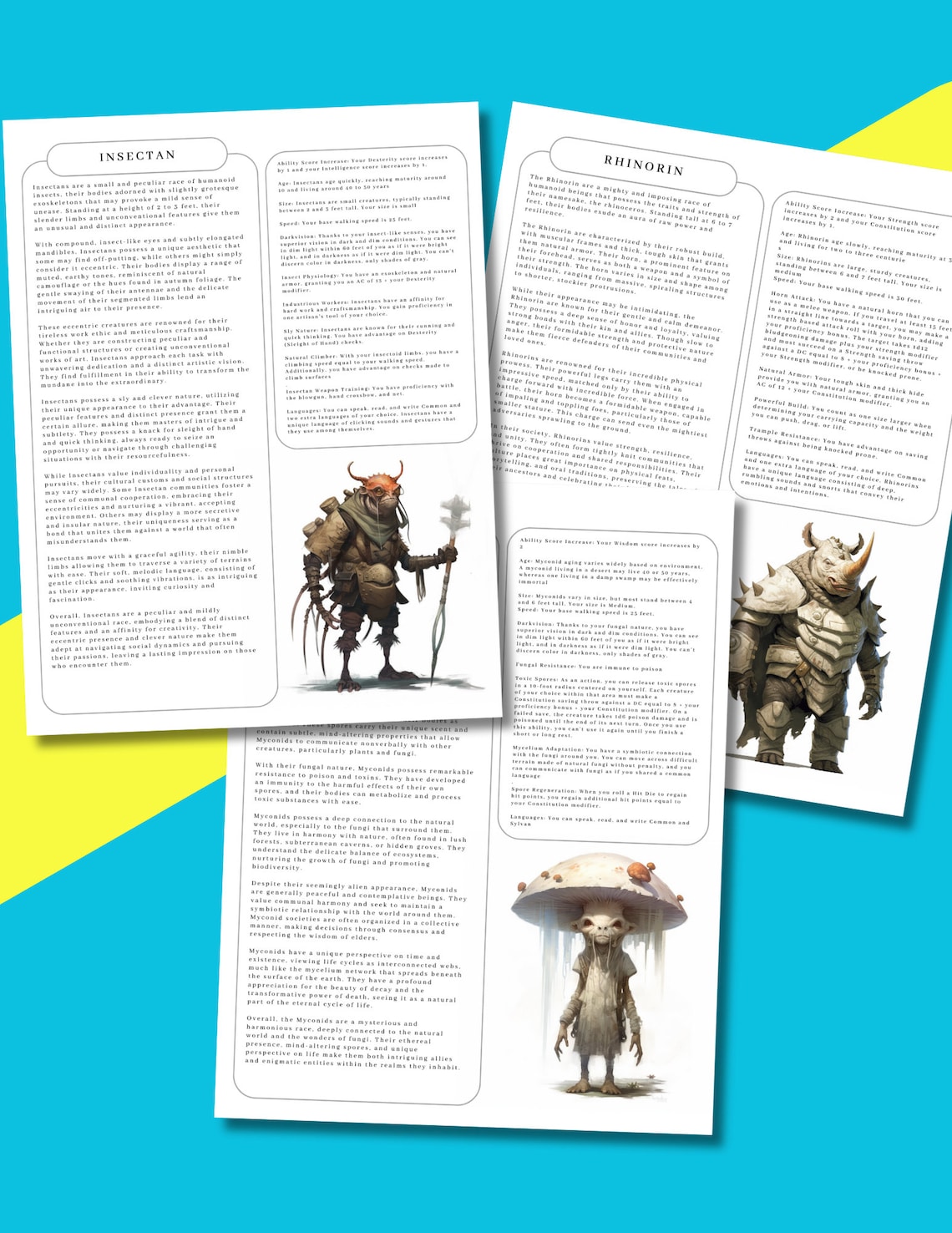 20 Custom D&D 5e Races Custom Art Fully Unique and Fleshed - Etsy