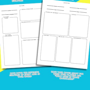 RPG Worldbuilding Bundle - 12 Unique Templates - Dungeons and Dragons ...