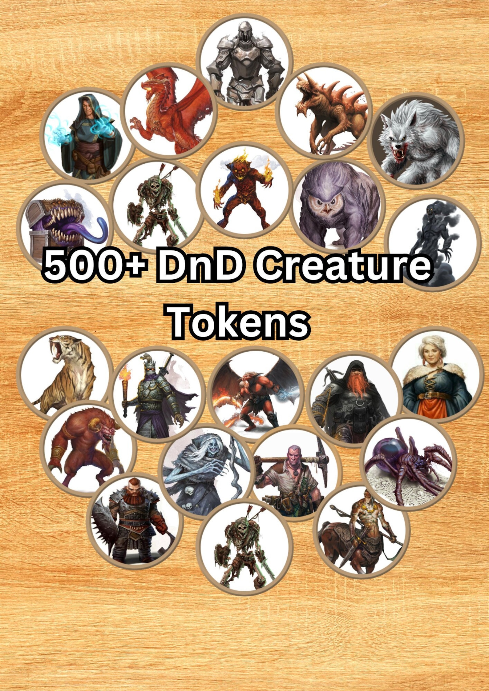 DnD Tokens Pack 500 hochwertige druckbare Token für Dungeons & Dragons ...