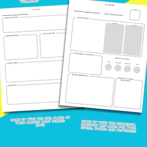 RPG Worldbuilding Bundle - 12 Unique Templates - Dungeons and Dragons ...