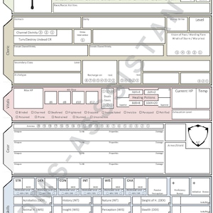 Ultimate Custom Character Sheets PDF - Dnd 5e | All 12 Classes ...