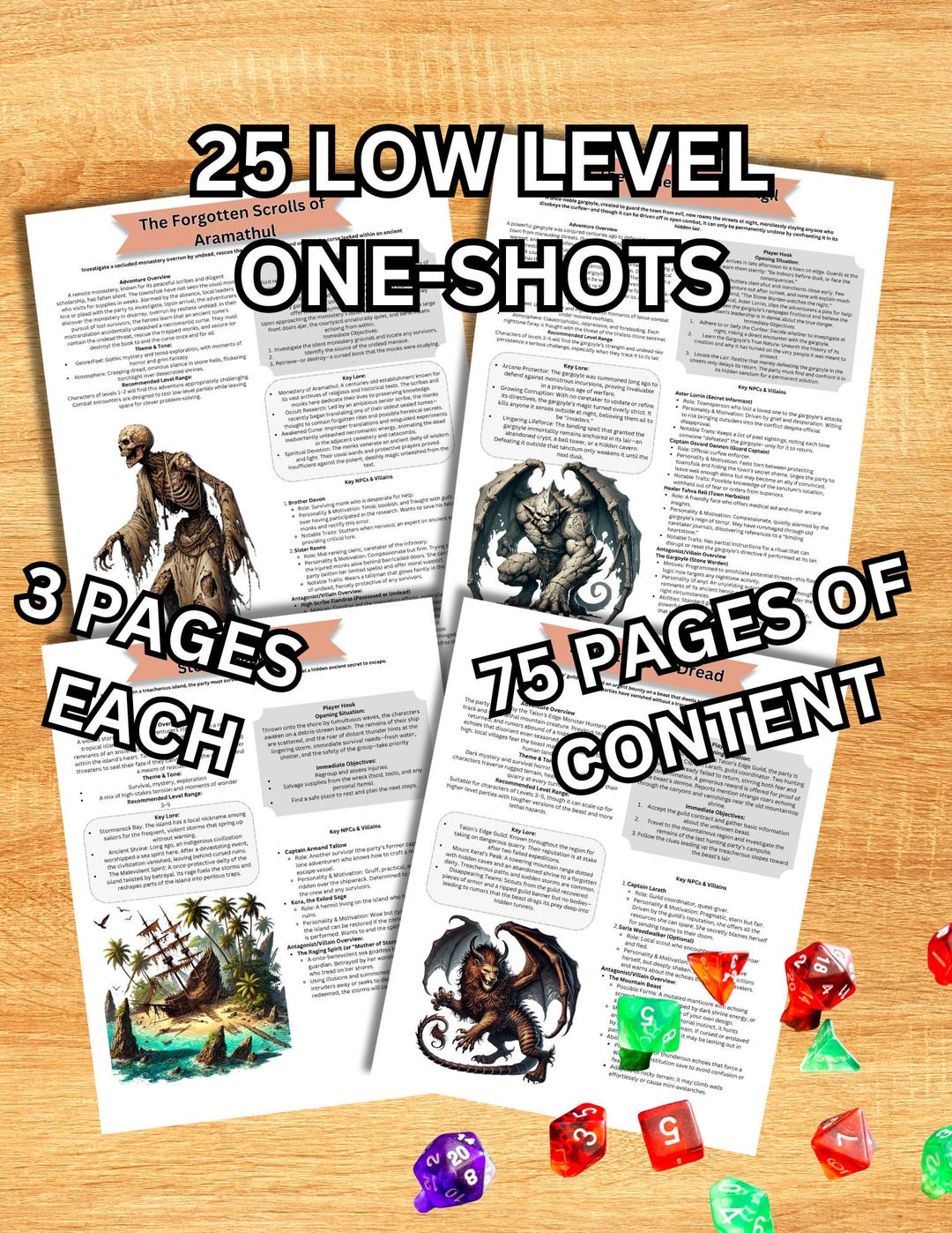 25 D&D 5e One-shot Adventures: Levels 1-7 (digital Download) - Etsy