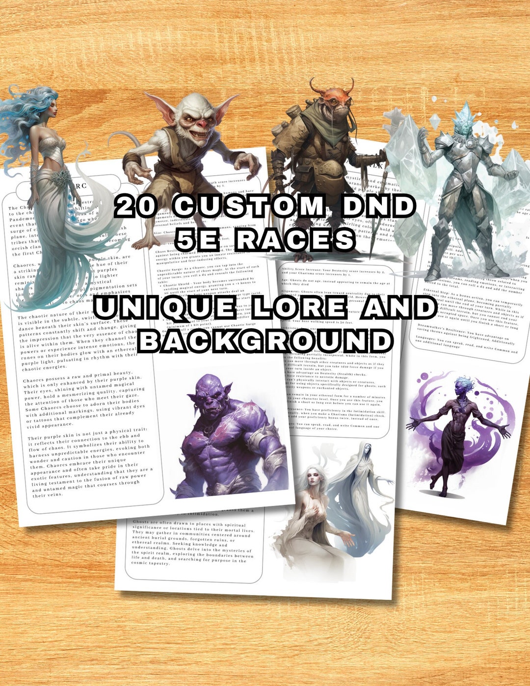 20 Custom D&D 5e Races Custom Art Fully Unique and Fleshed Out ...