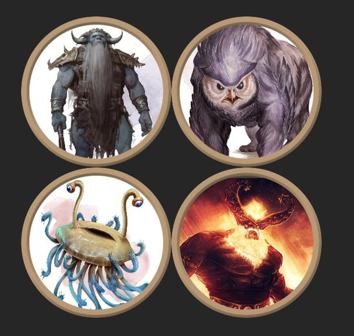 Dnd Creature Tokens: 500+ Printable Monster & NPC Tokens (roll20) - Etsy