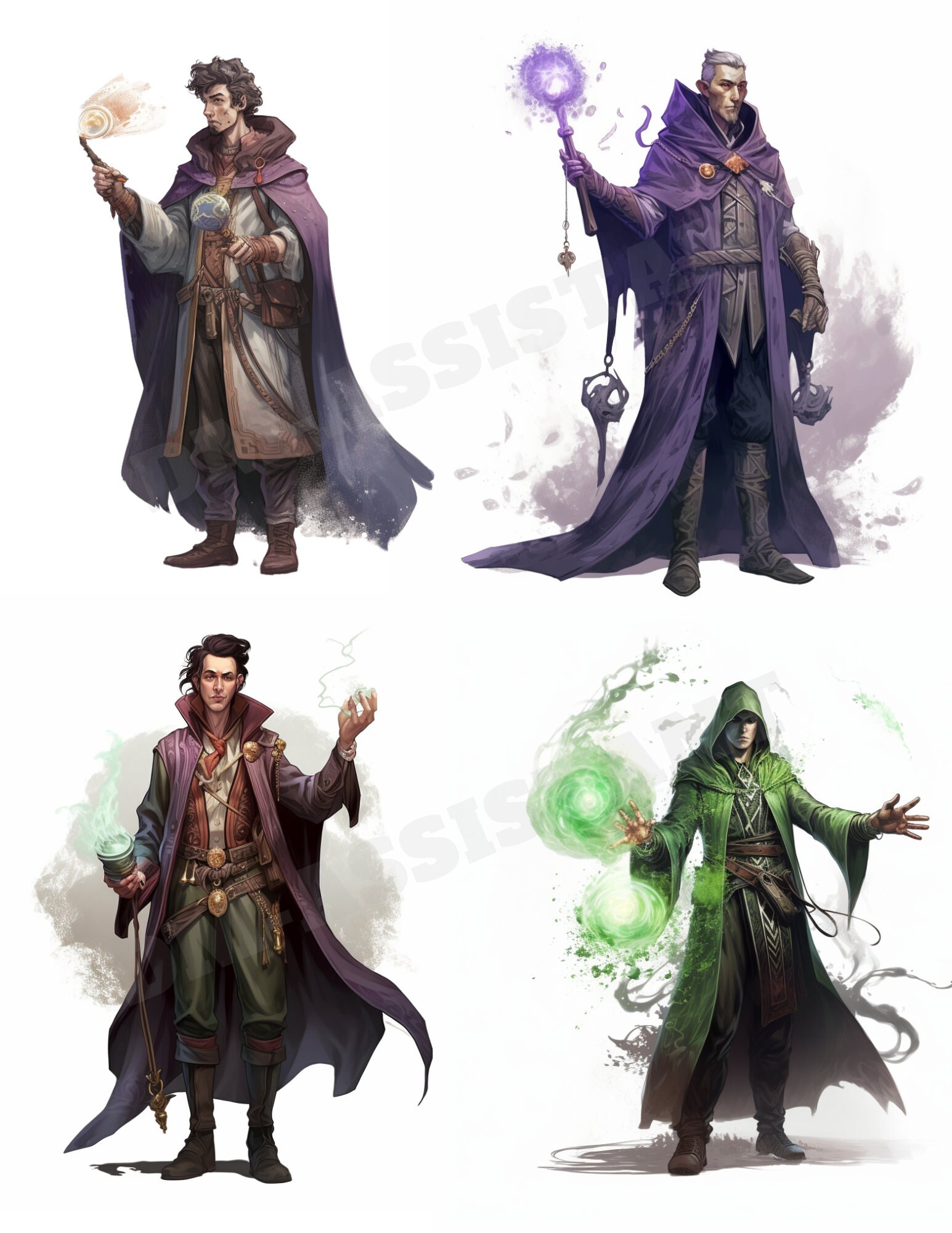 D&D Character Art: Fantasy RPG Class Illustrations (digital Download ...