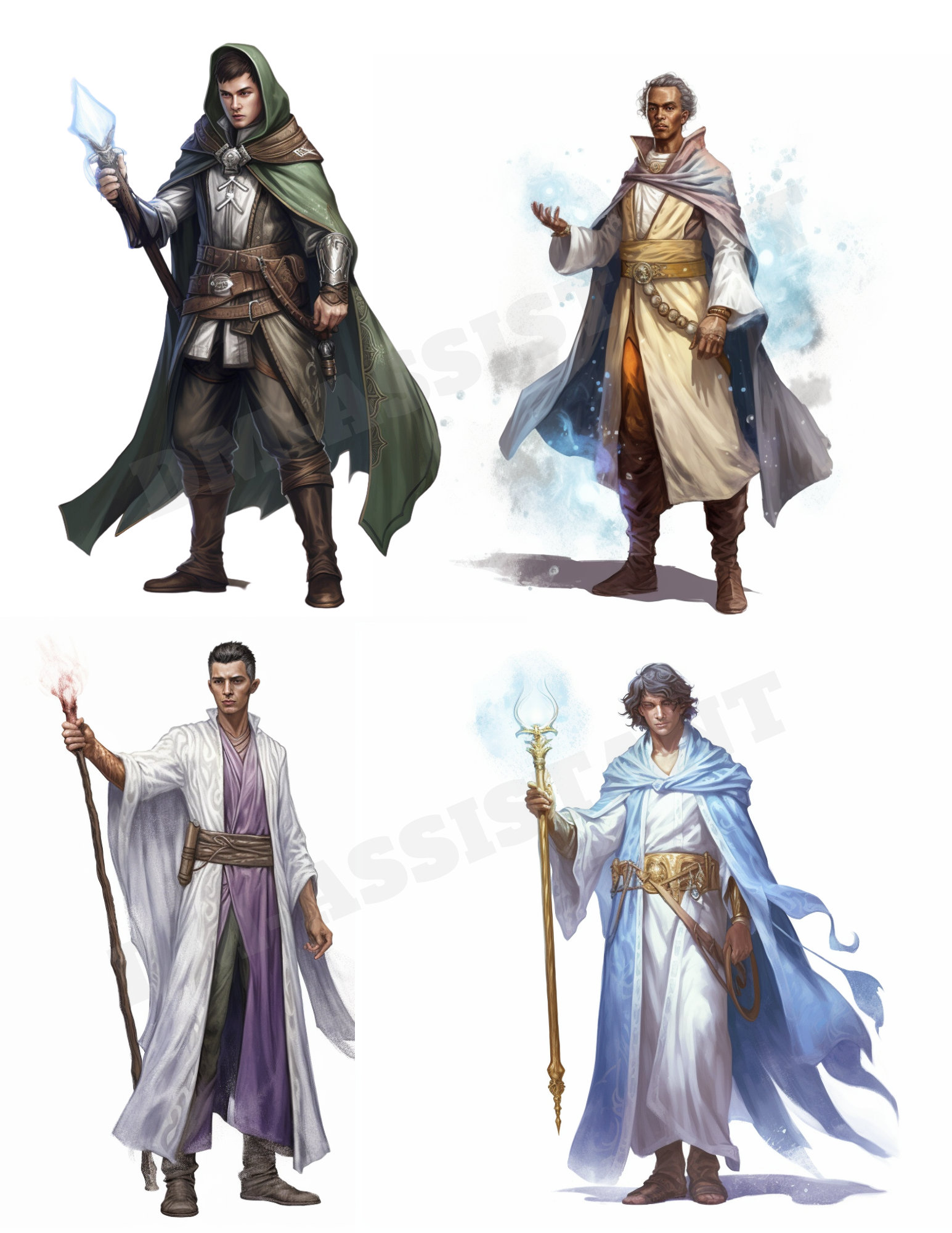 D&D Character Art: Fantasy RPG Class Illustrations (digital Download ...