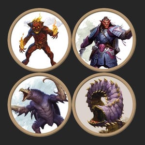 Dnd Creature Tokens: 500+ Printable Monster & NPC Tokens (roll20) - Etsy