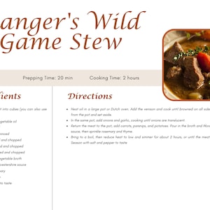 D&d-inspired Medieval Recipes - Digital PDF Recipe Cards/cook Book - Etsy