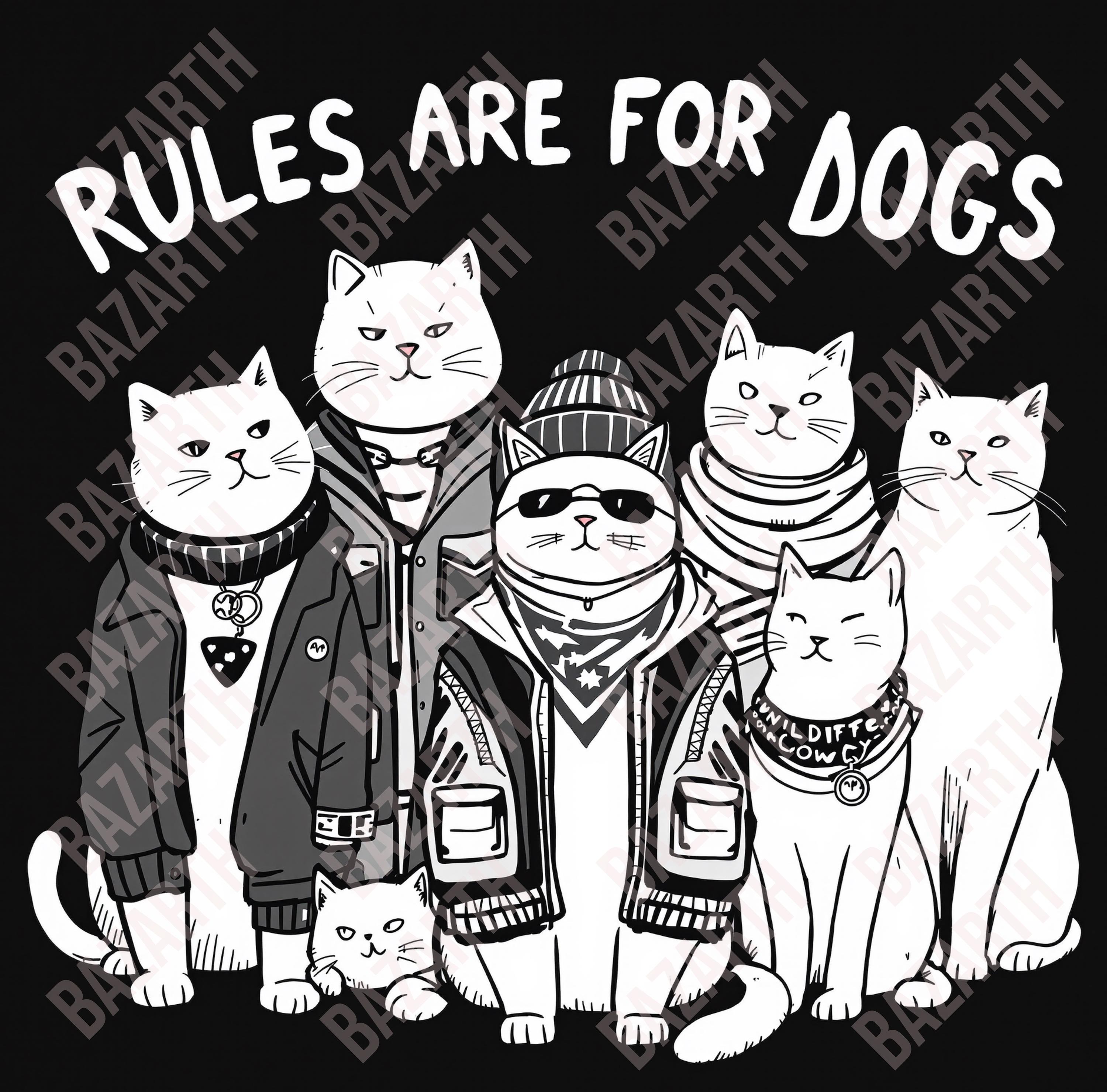 Punk Cat Gang PNG - Funny Rebel Cats Digital Art - Biker Cat ...