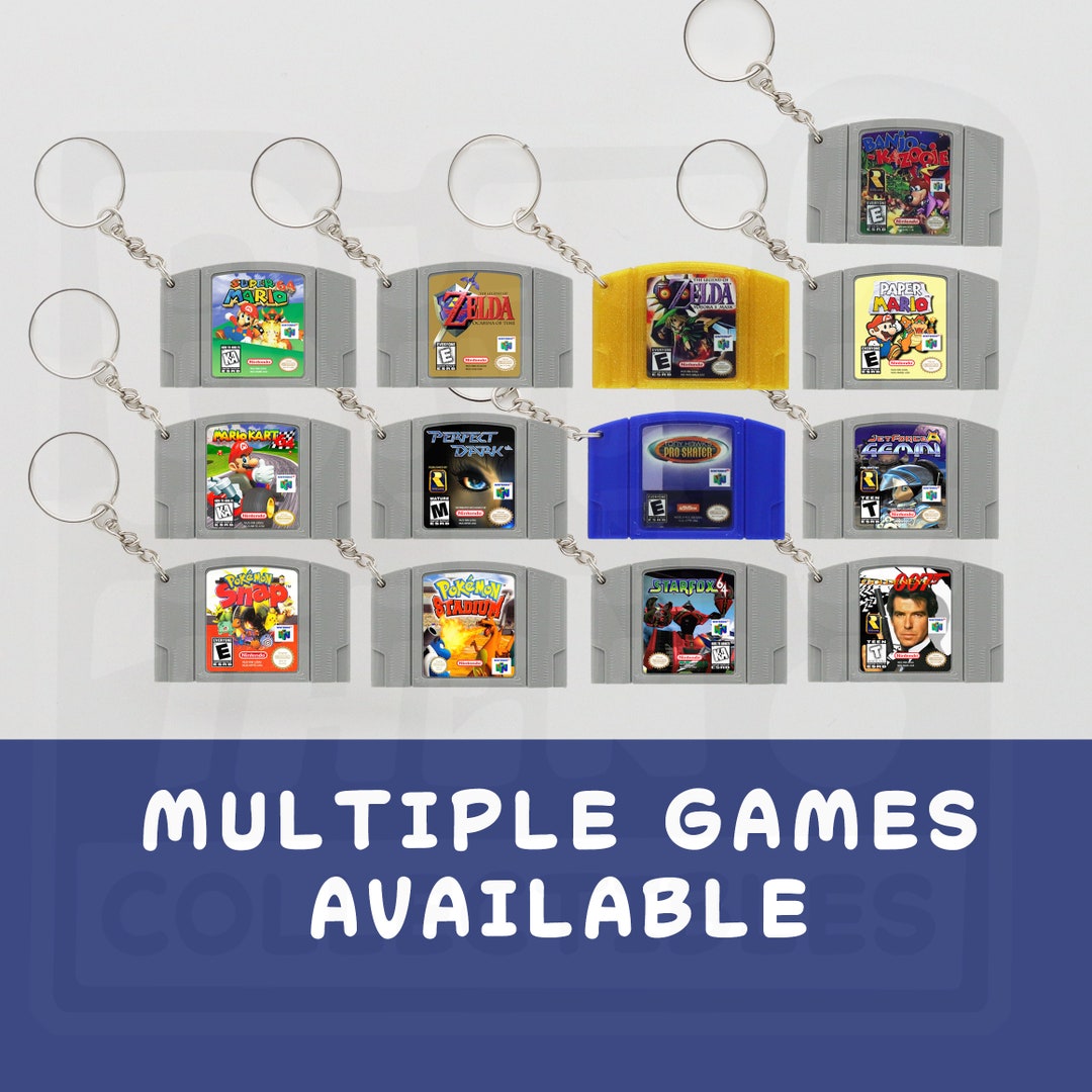 Keychain - N64 - Nintendo 64 Keychain Cartridge (multiple Styles) - Etsy