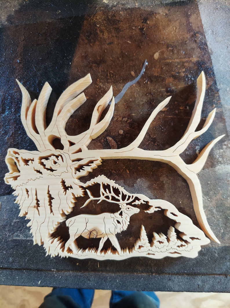 Scrollsaw Rustic Wood Cut Out/carving - Etsy