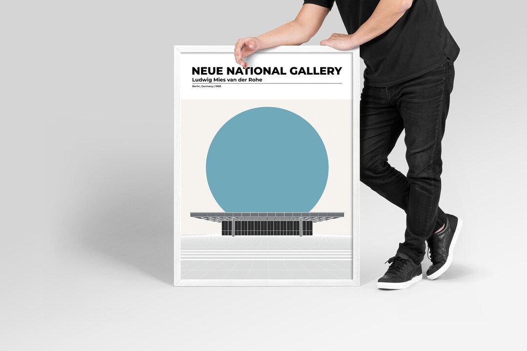 Architecture Poster | Neue National Gallery Mies Van Der Rohe ...