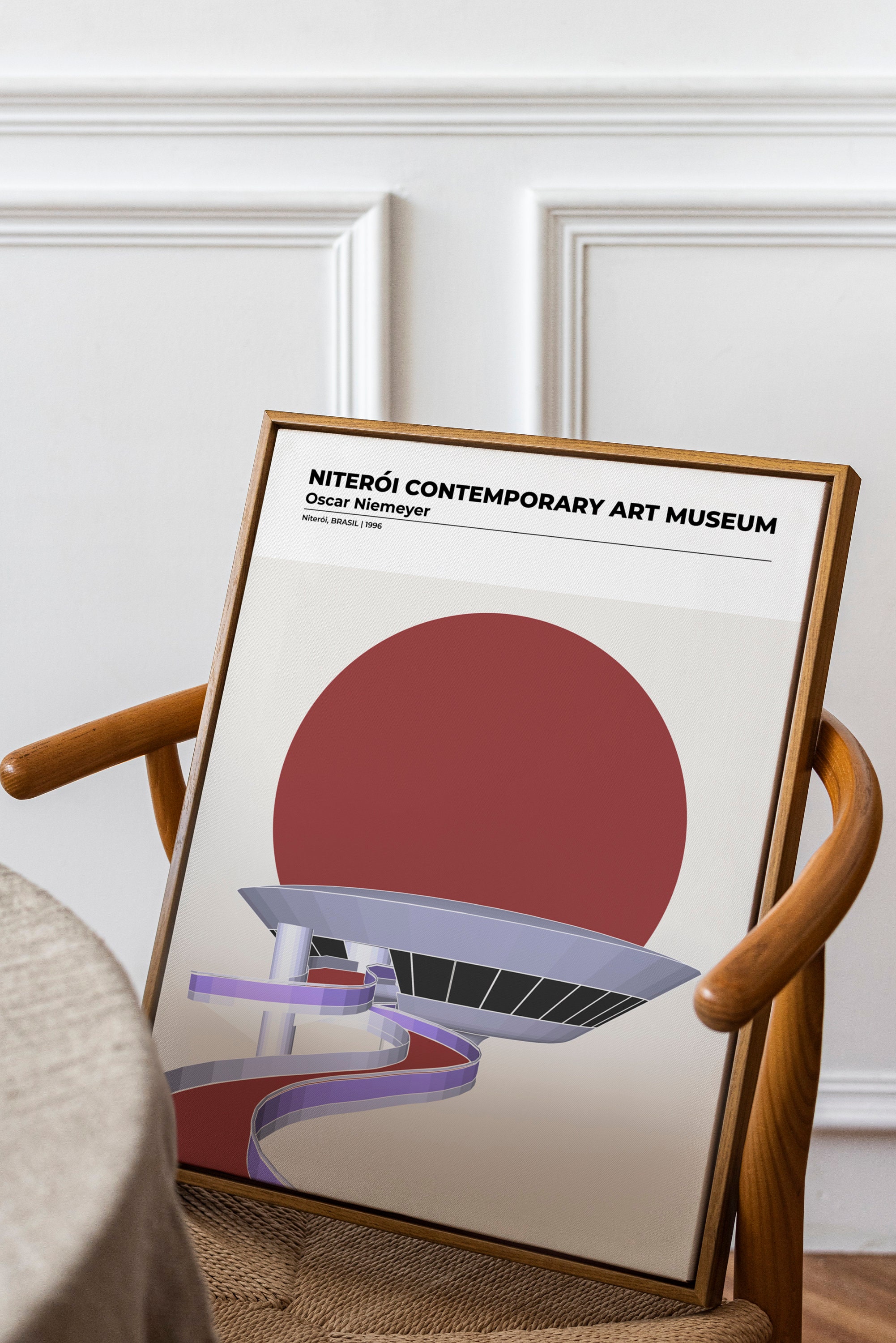 Architecture Poster Architecture Print Oscar Niemeyer Museum Niteroi ...