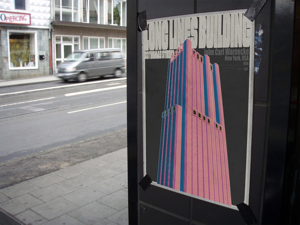 Architecture Poster, Long Lines Building , Architecture Print, Wall Art ...