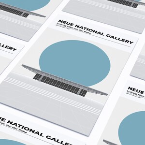 Architecture Poster | Neue National Gallery Mies Van Der Rohe ...