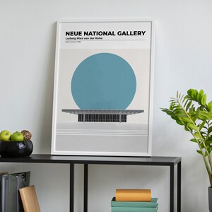 Architecture Poster | Neue National Gallery Mies Van Der Rohe ...