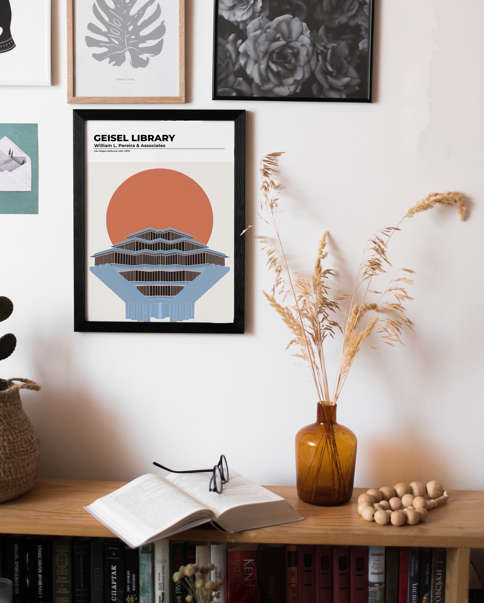 Architecture Poster Geisel Library San Diego Architecture Print Wall ...