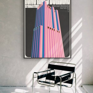 Architecture Poster, Long Lines Building , Architecture Print, Wall Art ...