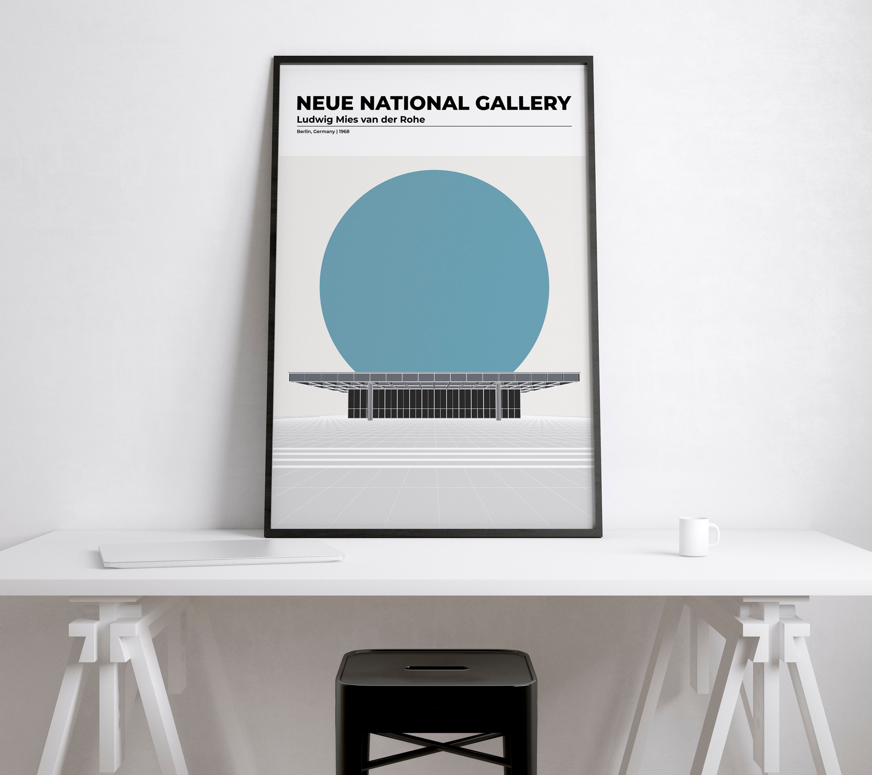 Architecture Poster | Neue National Gallery Mies Van Der Rohe ...