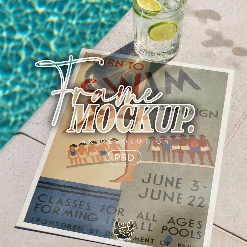 A4 Poster Photoshop Mockup Template for Wall Art and Prints, Minimal ...