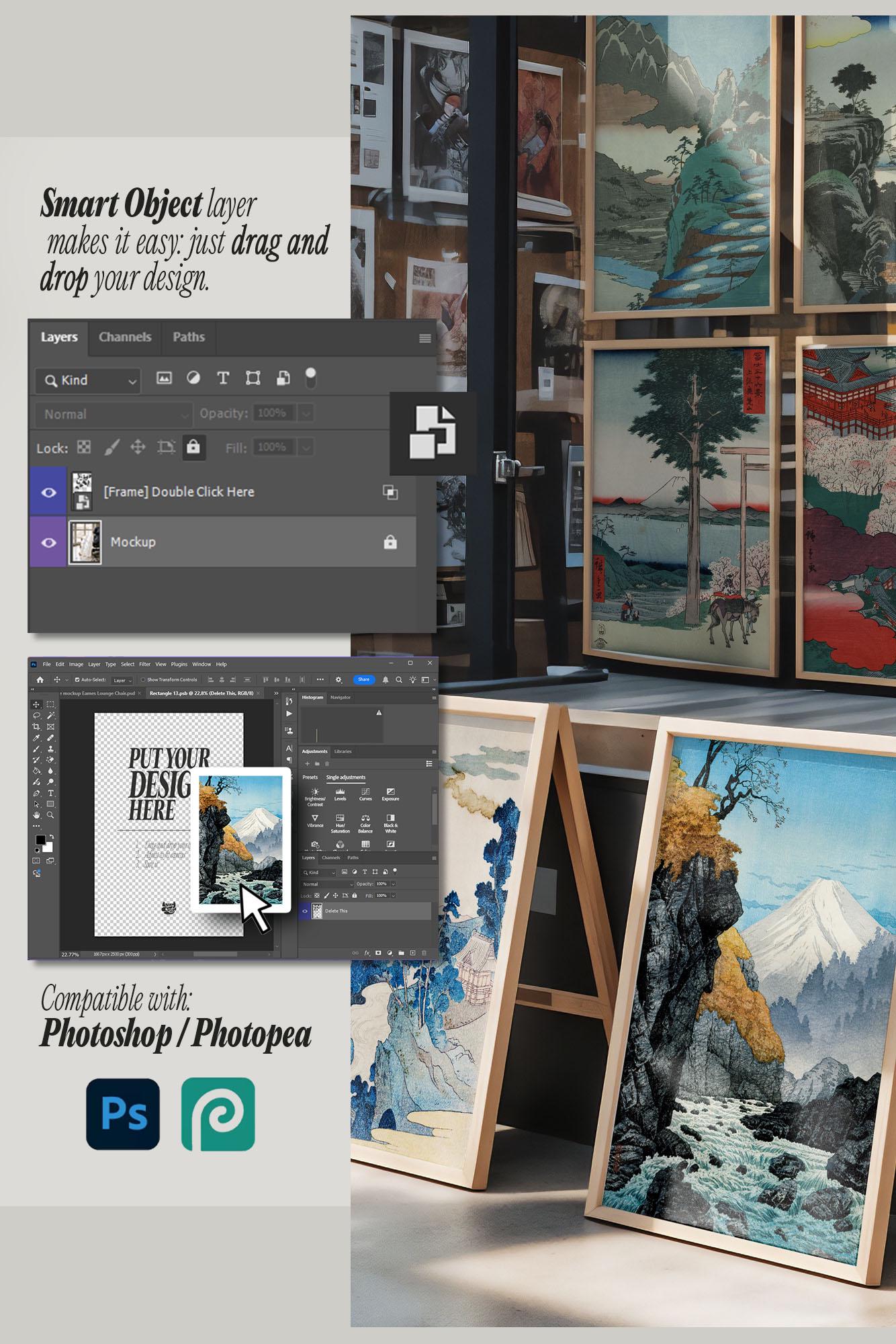 Print Shop Mockup, Art Gallery Mockup, Gallery Wall Frame Mockup, PSD ...