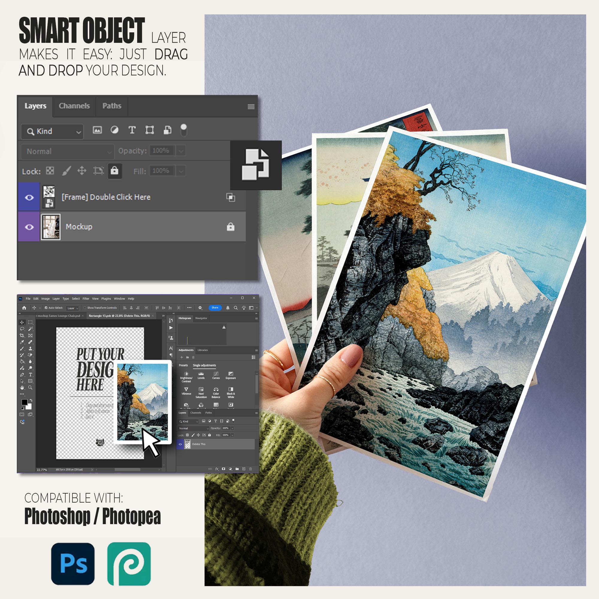 Card Mockup, 3 Poster Mockup, Photoshop Mockup Template Wall Art and ...