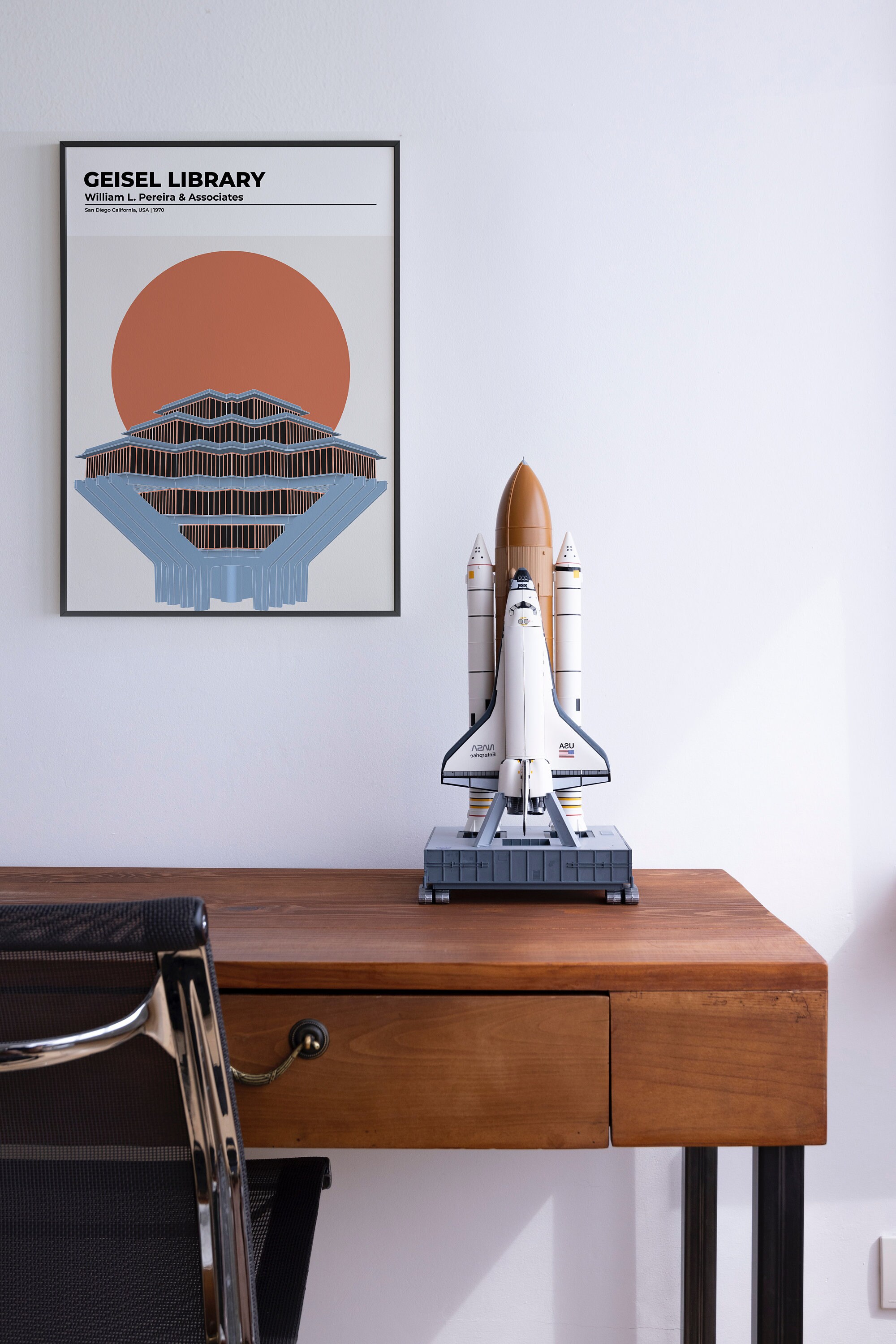 Architecture Poster Geisel Library San Diego Architecture Print Wall ...