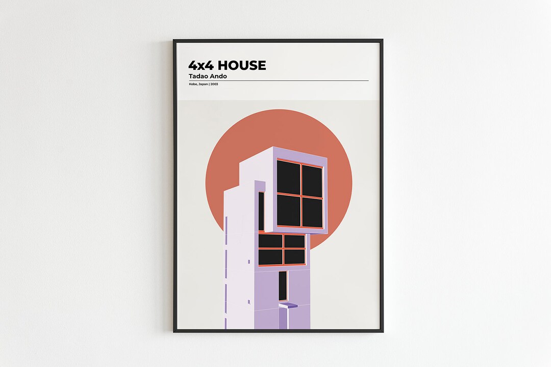 Architecture Poster Tadao Ando 4x4 House Architecture - Etsy UK